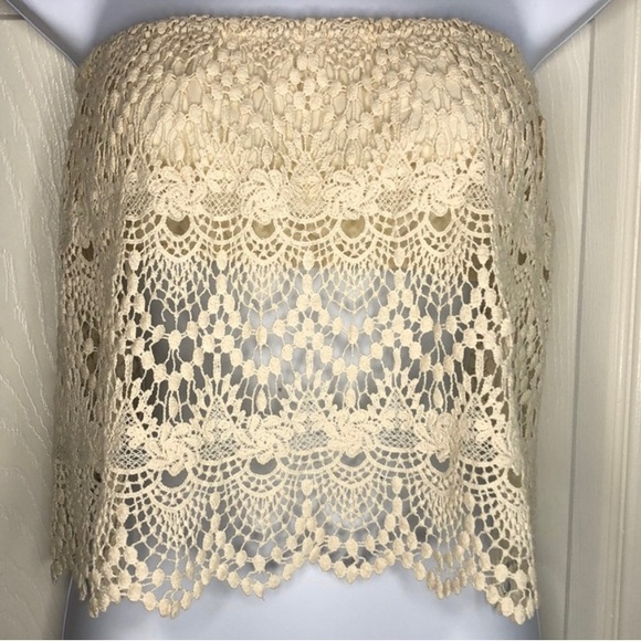 Cotton Candy | Tops | Cotton Candy Crocheted Lace Overlay Boho ...
